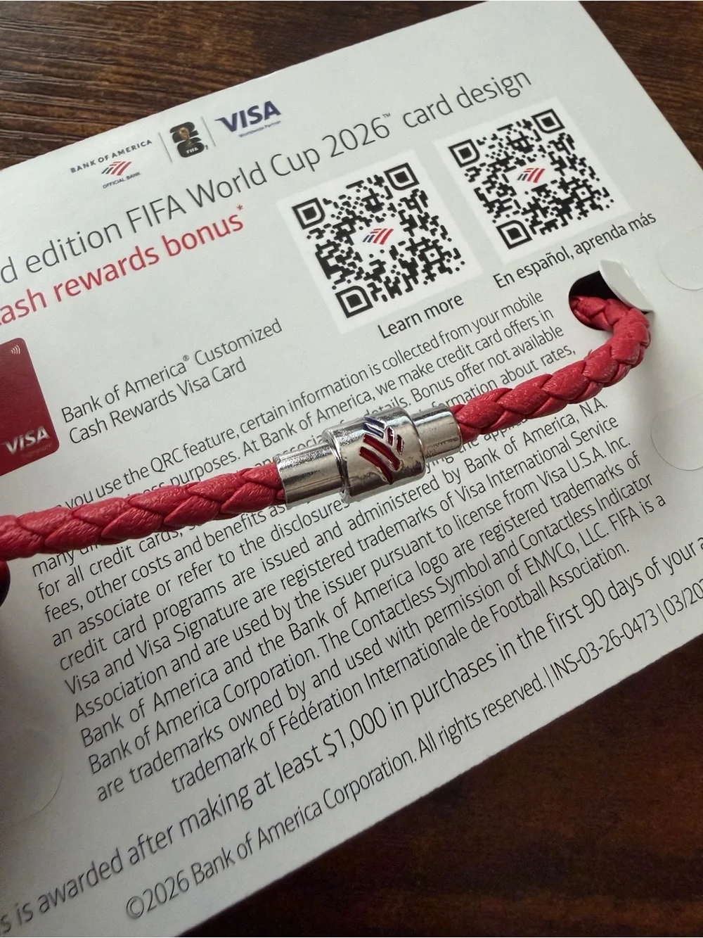 Accessories | Fifa World Cup Champion Red Cord Bracelet With Gold ...